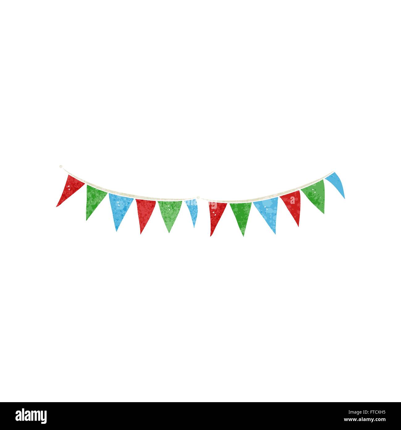 freehand retro cartoon bunting flags Stock Vector Image & Art - Alamy
