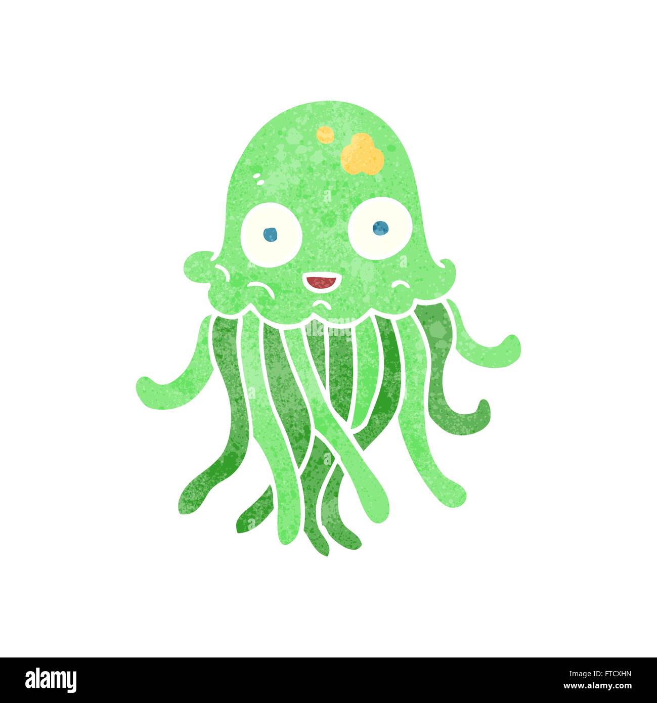 freehand retro cartoon octopus Stock Vector Image & Art - Alamy