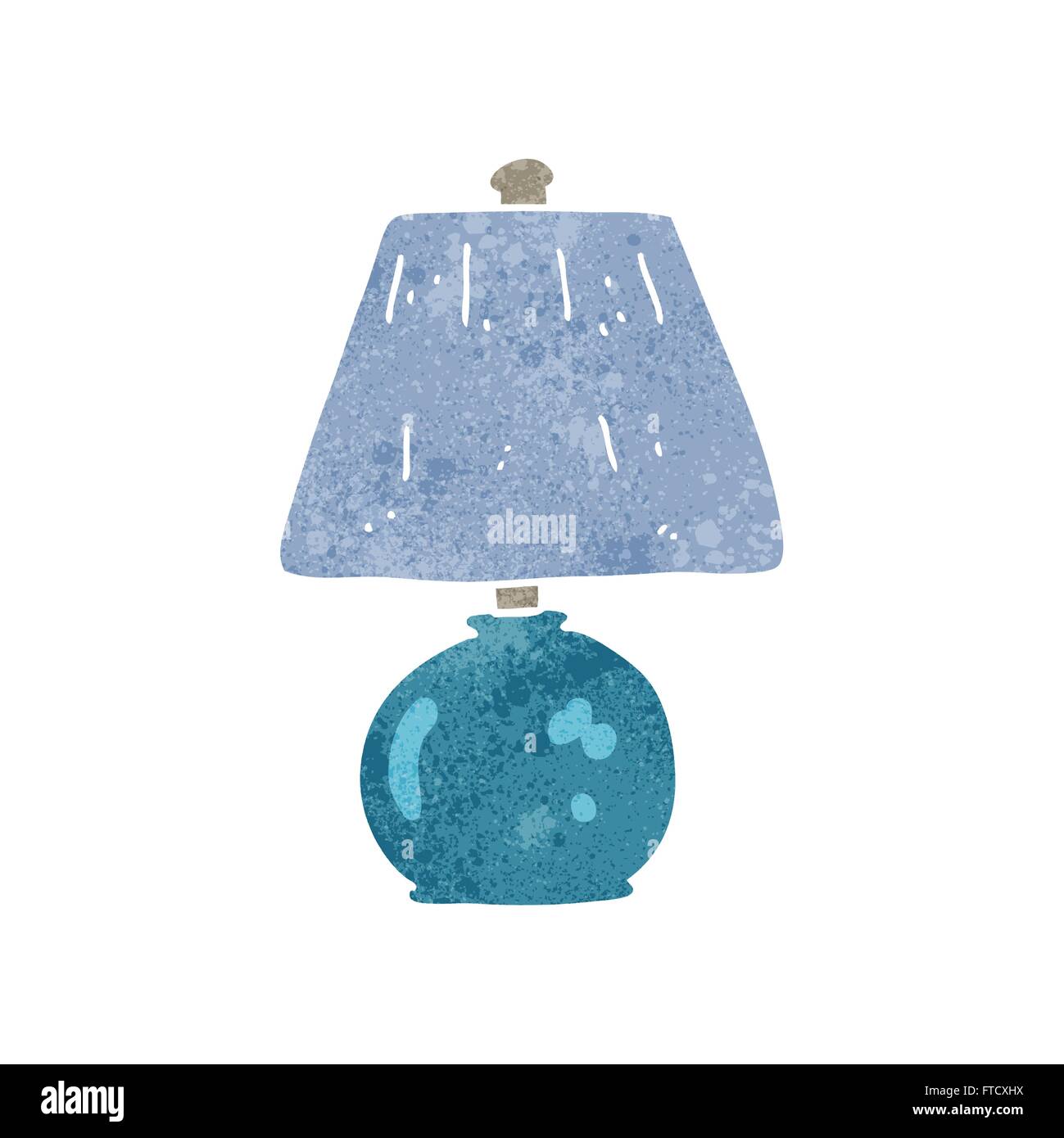 freehand retro cartoon lamp Stock Vector Image & Art - Alamy
