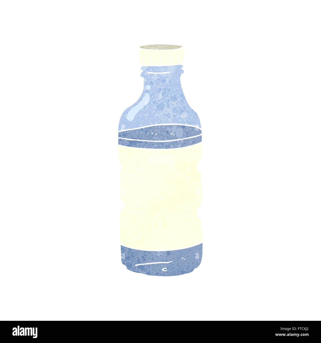 freehand retro cartoon water bottle Stock Vector Image & Art - Alamy