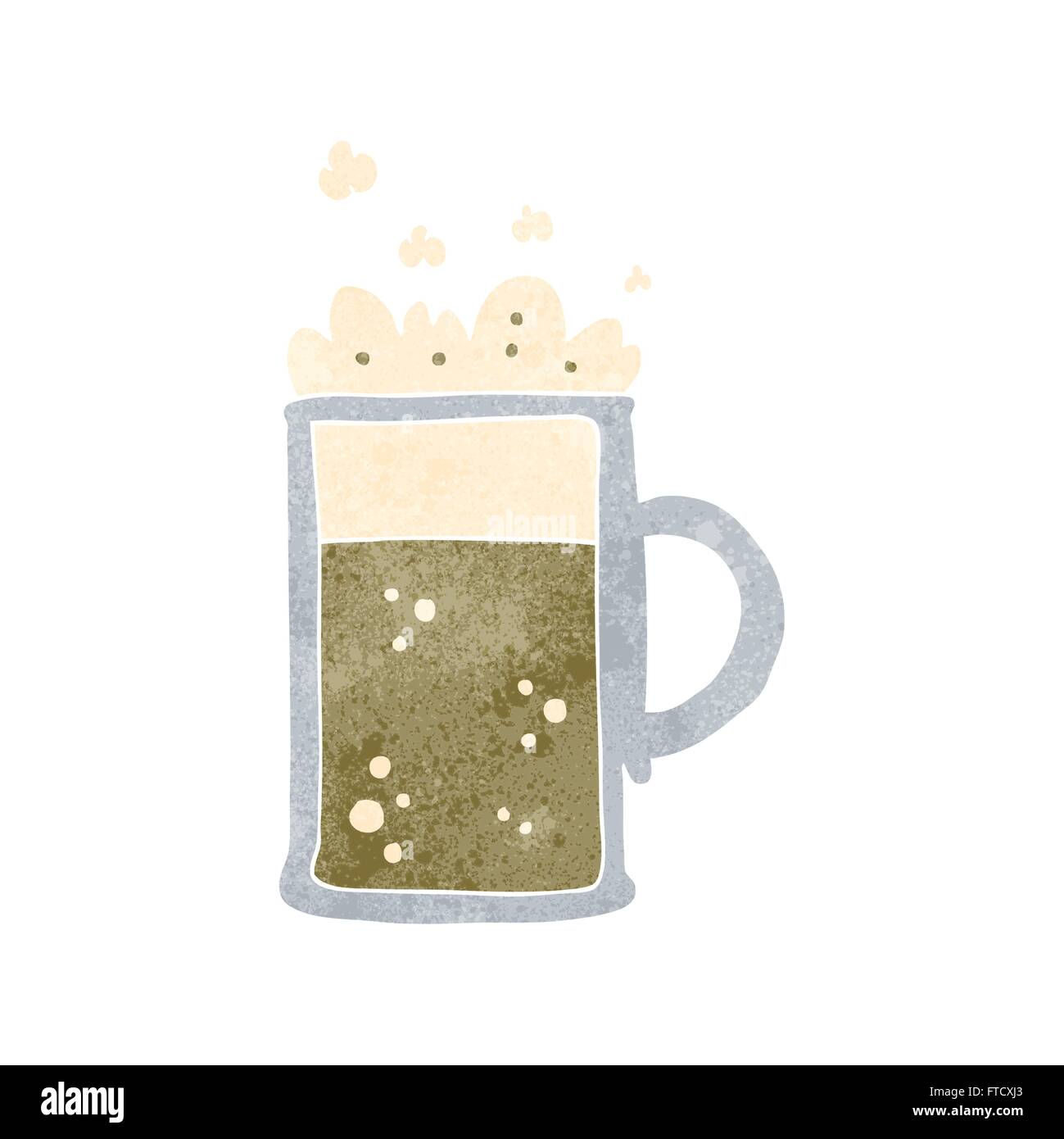 freehand retro cartoon tankard of beer Stock Vector Image & Art - Alamy