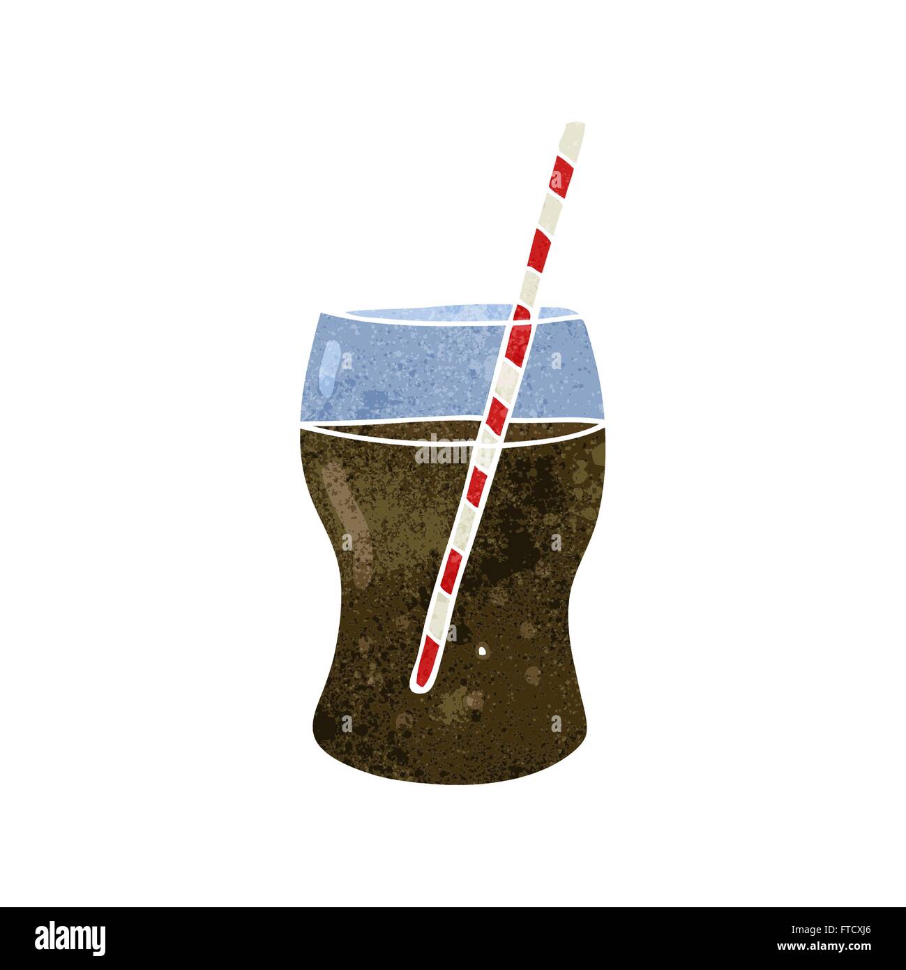 freehand retro cartoon fizzy drink Stock Vector Image & Art - Alamy