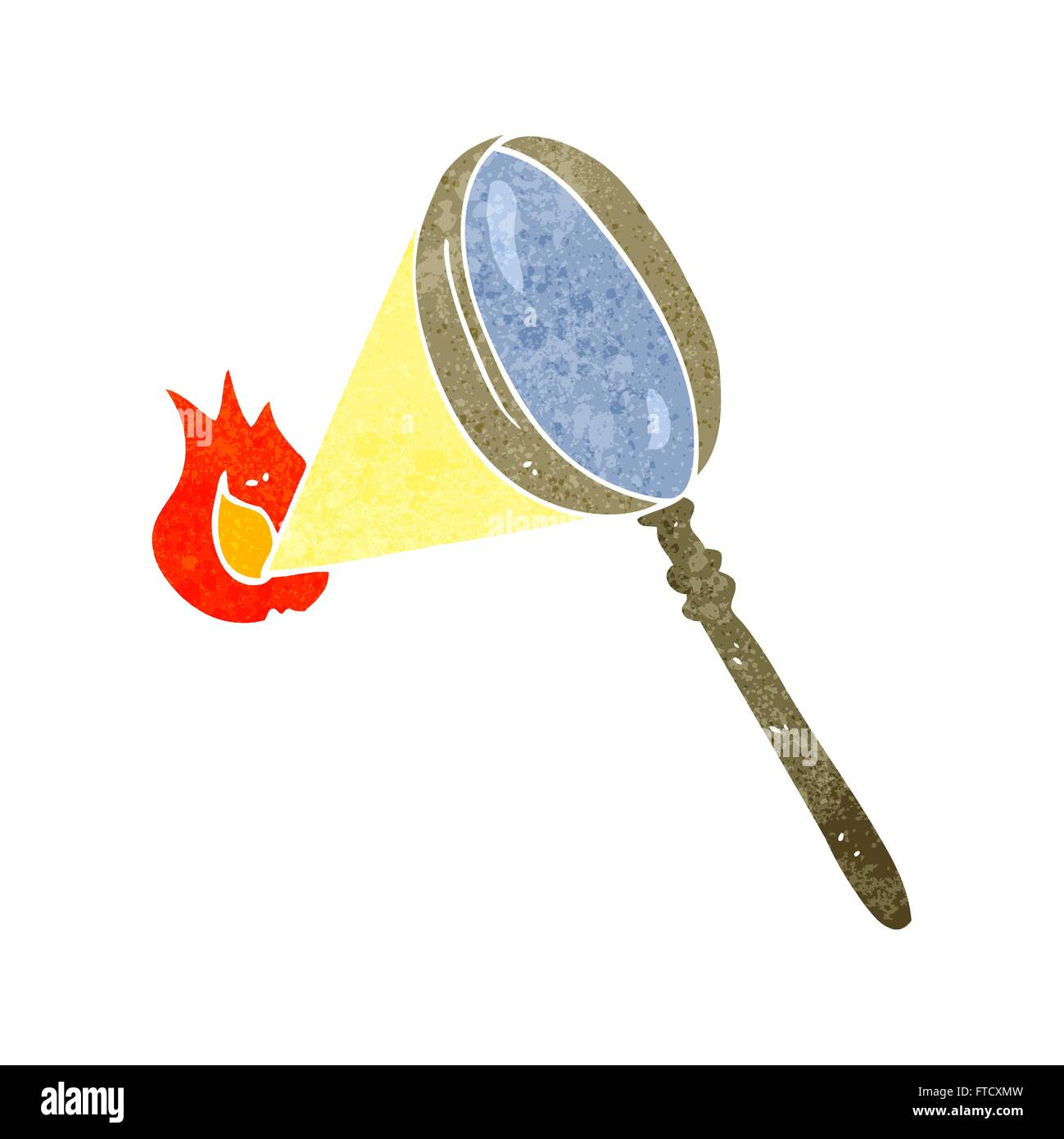 Hand fire magnifying glass Stock Vector Images - Alamy