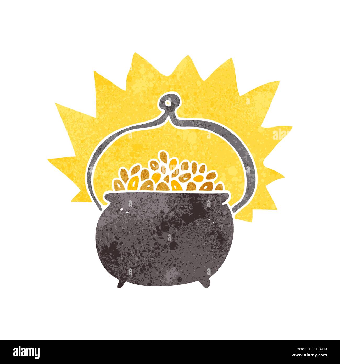 Freehand drawn cartoon pot gold Stock Vector Images - Alamy