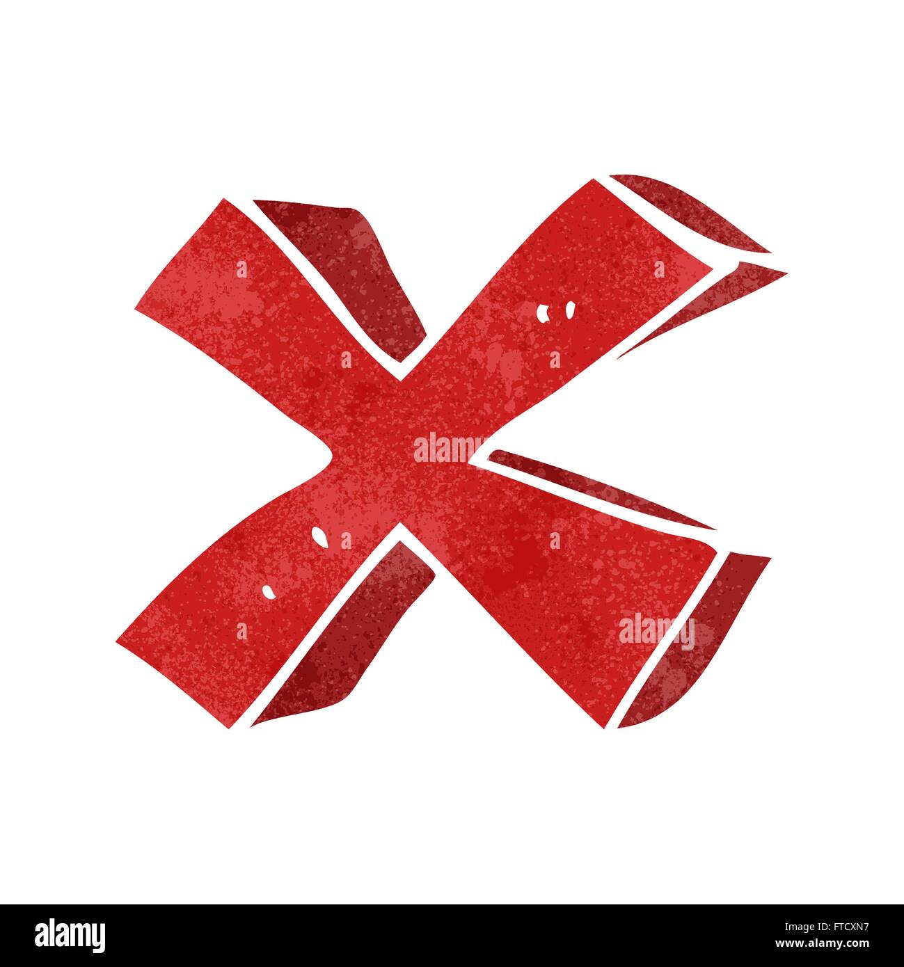 freehand retro cartoon negative x symbol Stock Vector Image & Art - Alamy