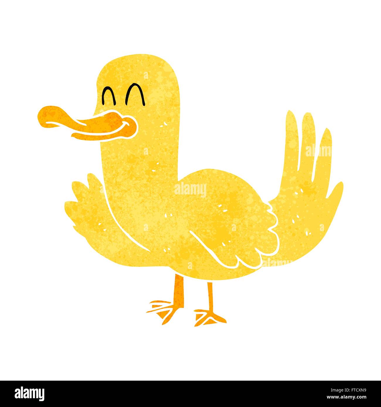 freehand retro cartoon duck Stock Vector Image & Art - Alamy