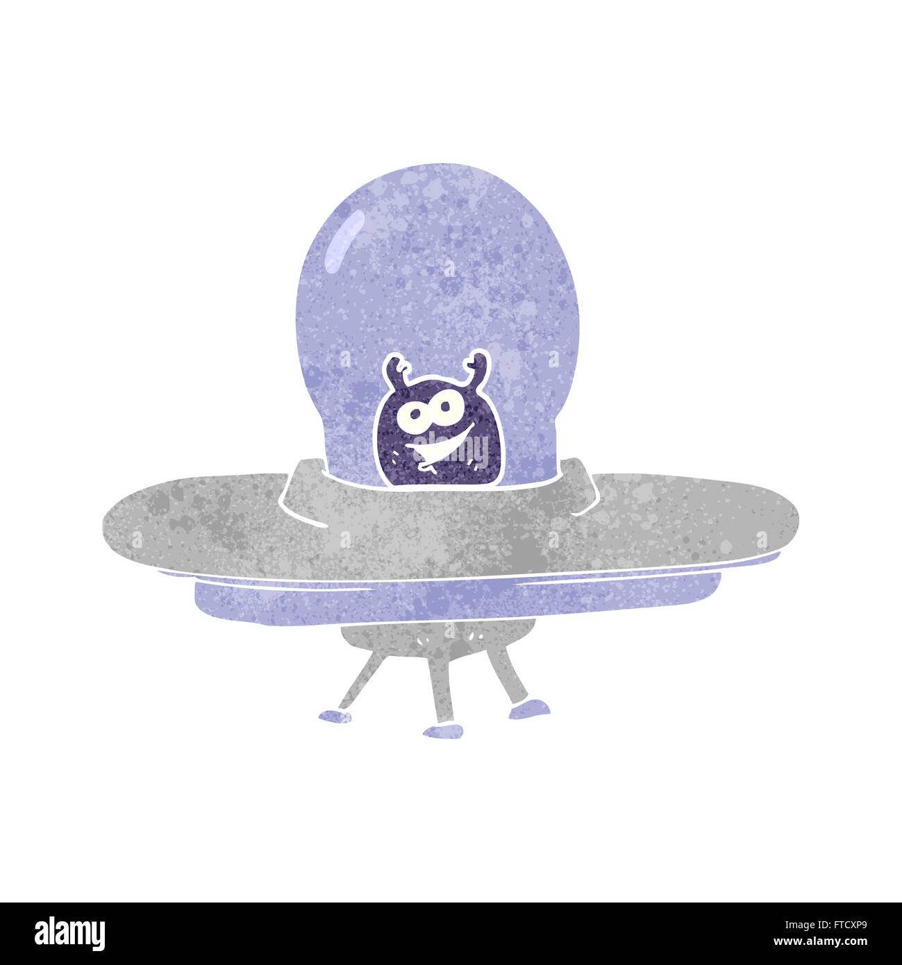 freehand retro cartoon spaceship Stock Vector Image & Art - Alamy