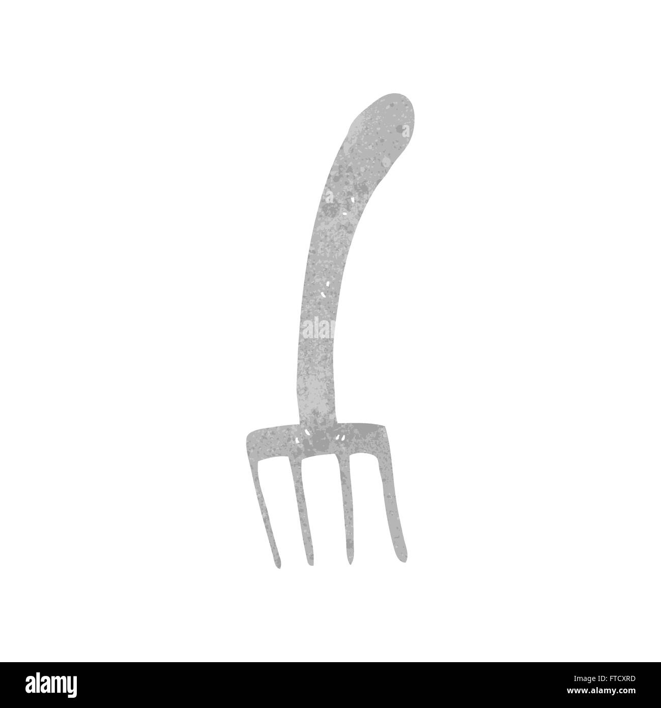 freehand retro cartoon fork Stock Vector Image & Art - Alamy