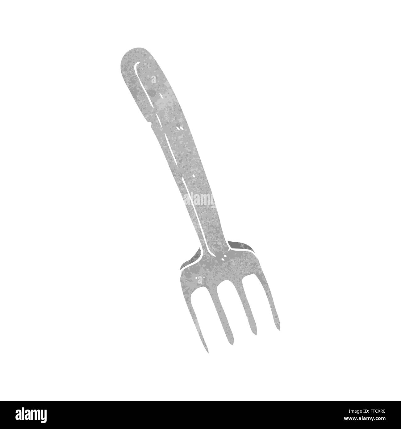freehand retro cartoon fork Stock Vector Image & Art - Alamy