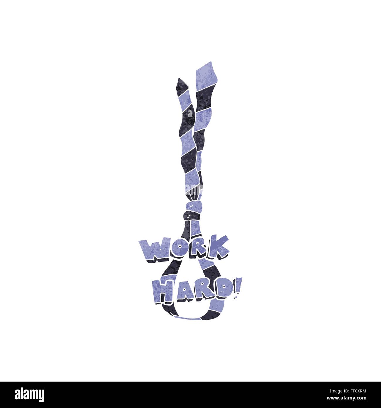 freehand retro cartoon work hard symbol Stock Vector Image & Art - Alamy