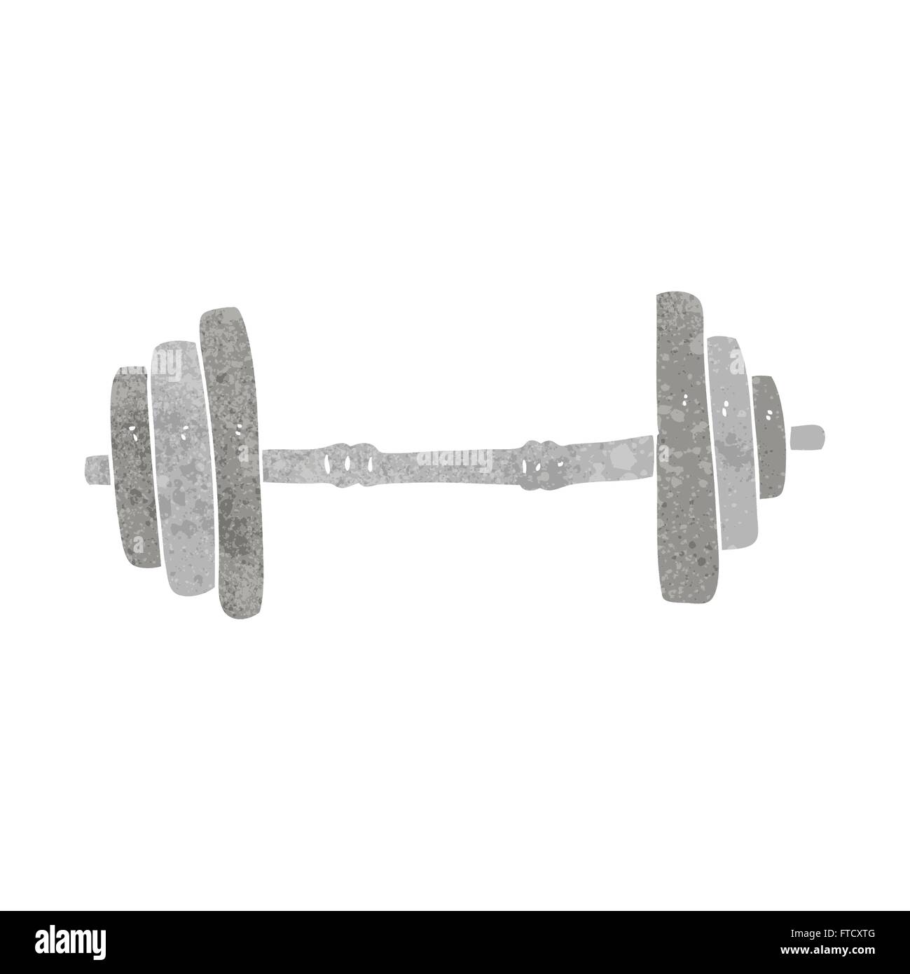 freehand retro cartoon barbell Stock Vector Image & Art - Alamy