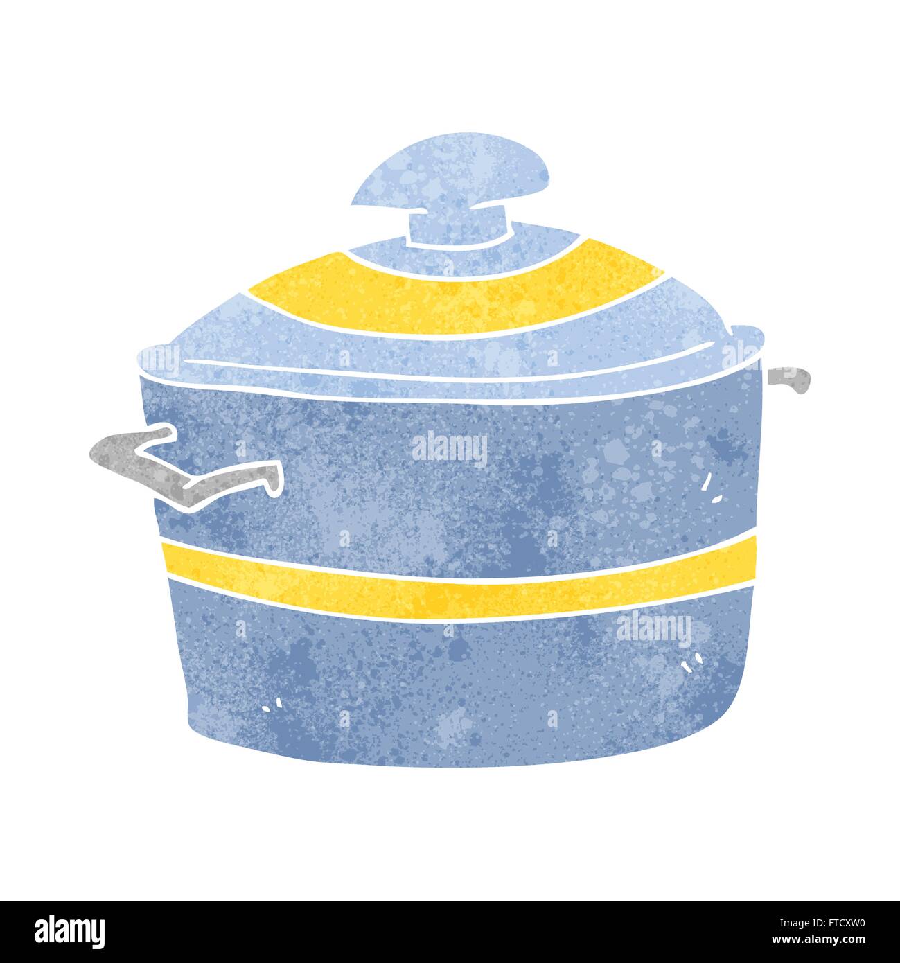 freehand retro cartoon cooking pot Stock Vector Image & Art - Alamy