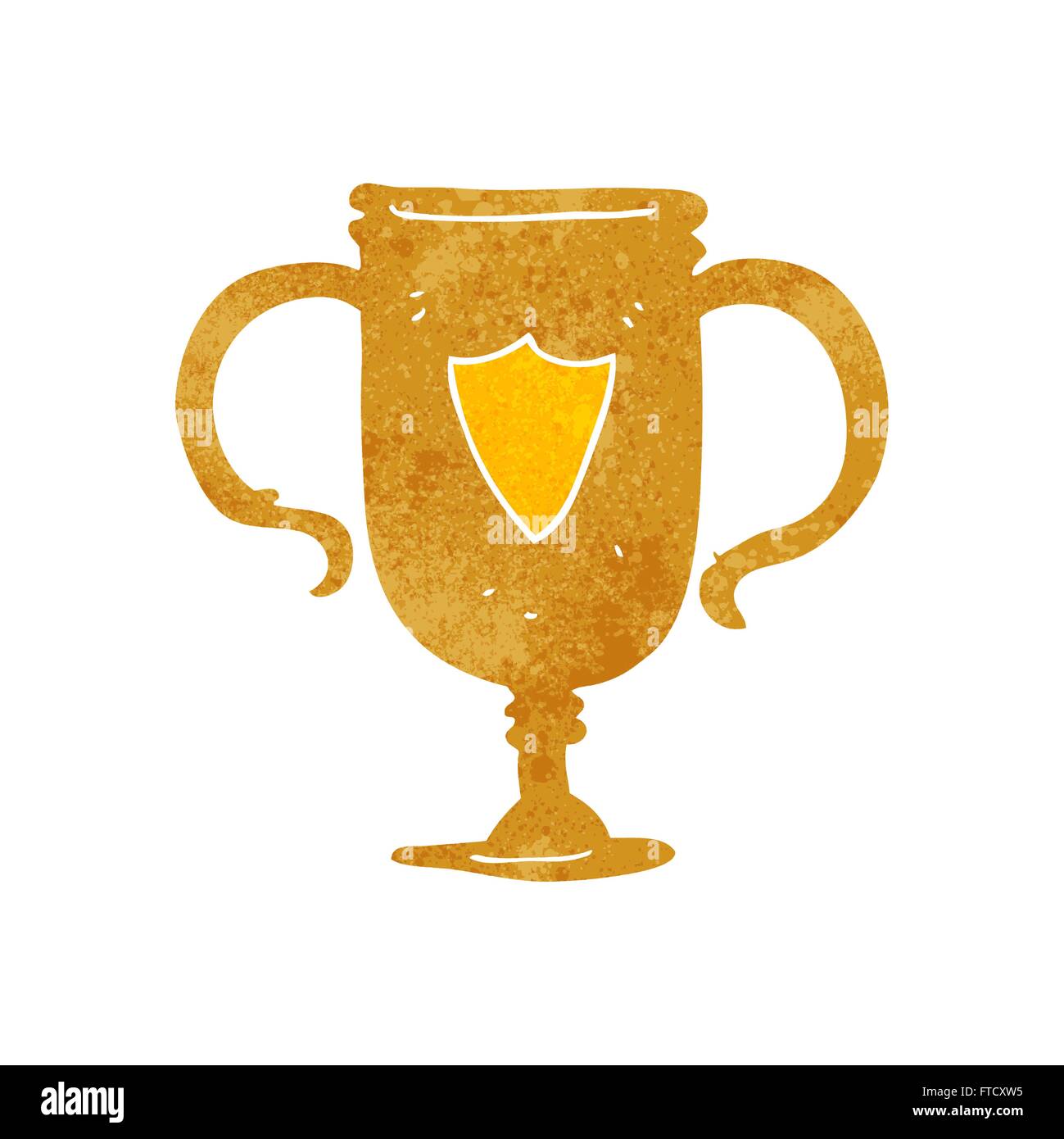 freehand retro cartoon sports trophy Stock Vector Image & Art - Alamy