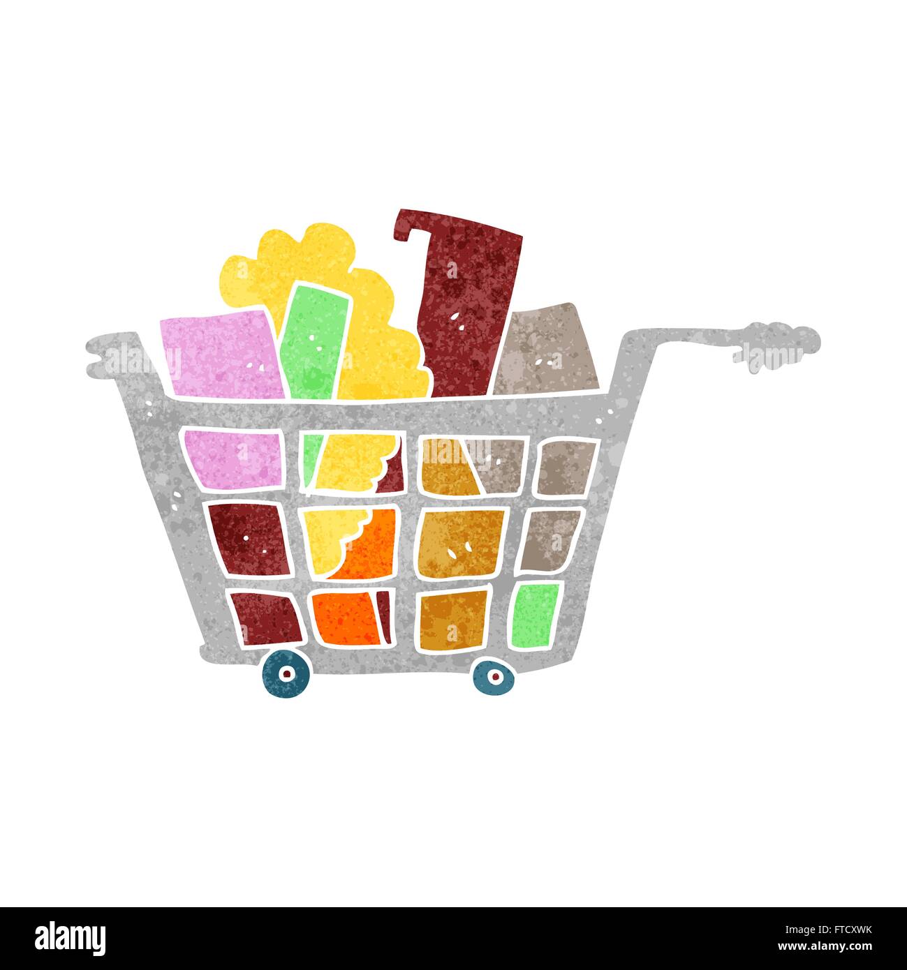 Freehand drawn cartoon shopping trolley hi-res stock photography and ...