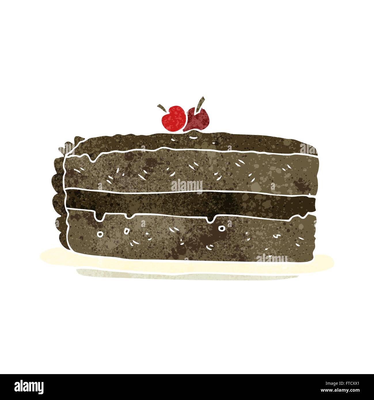 freehand retro cartoon cake Stock Vector Image & Art - Alamy