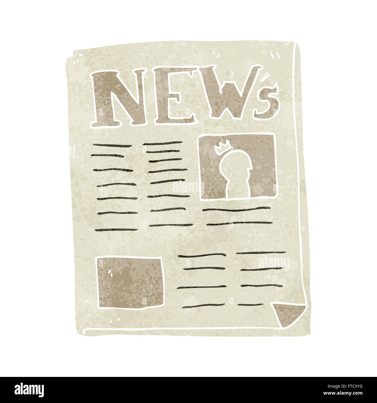 freehand retro cartoon newspaper Stock Vector Image & Art - Alamy