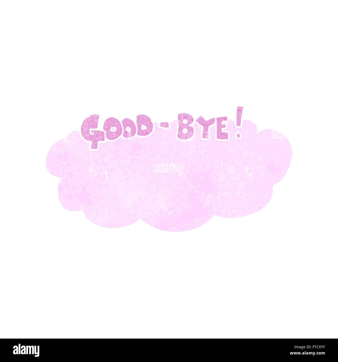 freehand retro cartoon goodbye sign Stock Vector Image & Art - Alamy