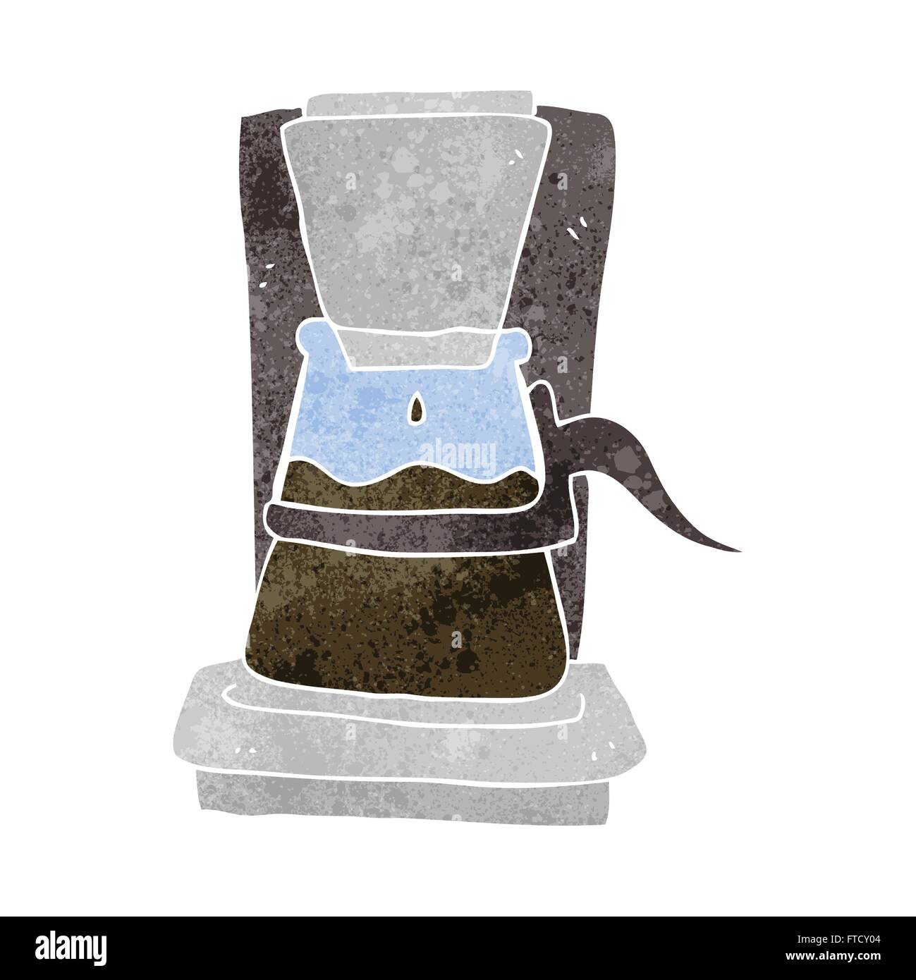 freehand retro cartoon drip filter coffee maker Stock Vector Image ...