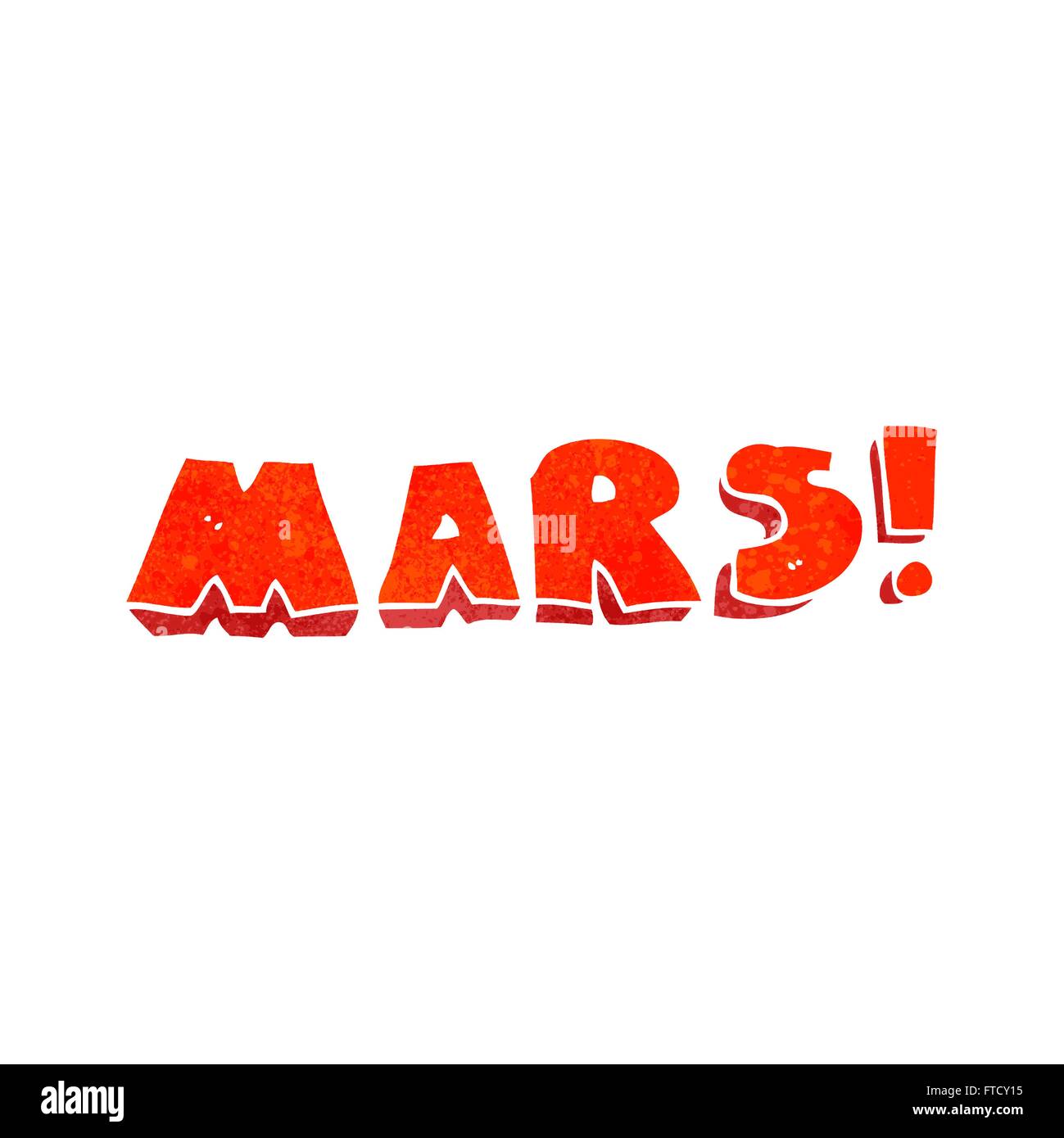 freehand retro cartoon Mars text symbol Stock Vector Image & Art - Alamy