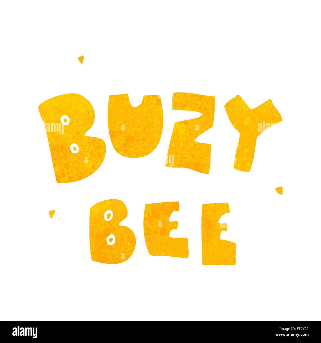 freehand retro cartoon buzy bee text symbol Stock Vector Image & Art ...