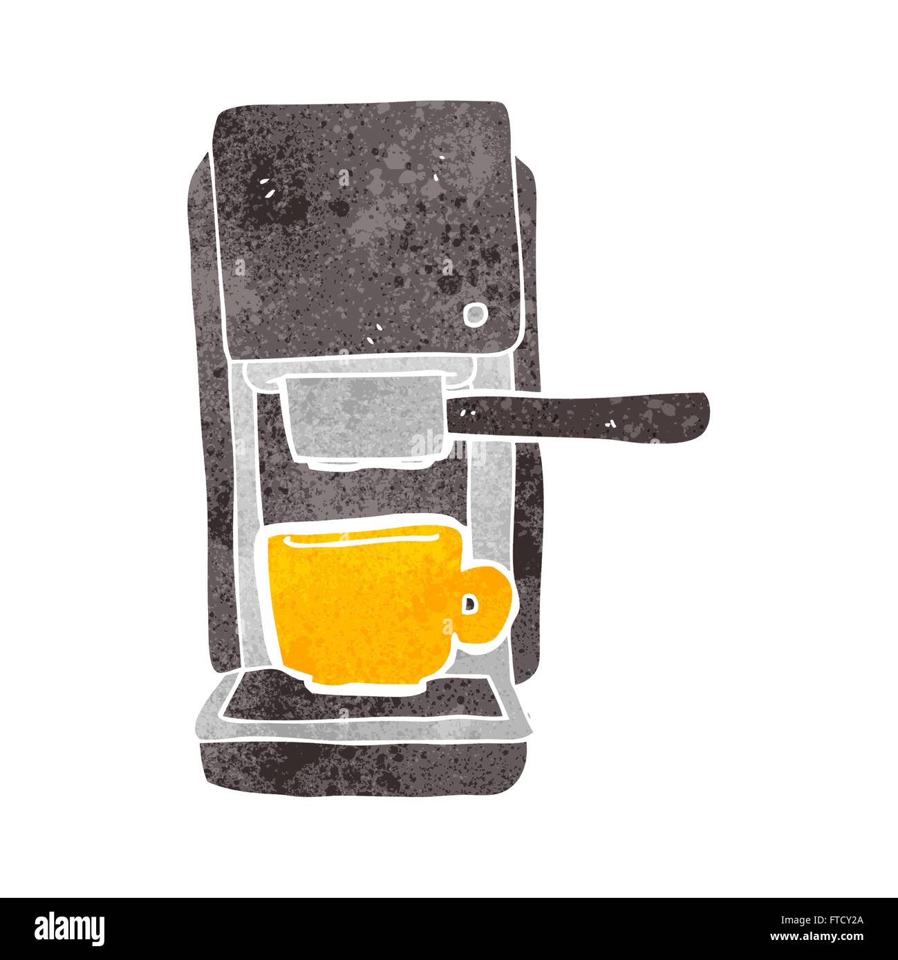 freehand retro cartoon espresso maker Stock Vector Image & Art - Alamy
