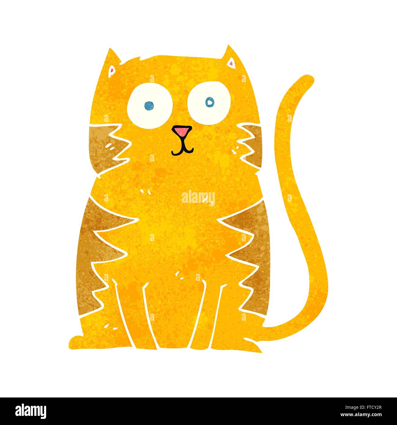 freehand retro cartoon cat Stock Vector Image & Art - Alamy
