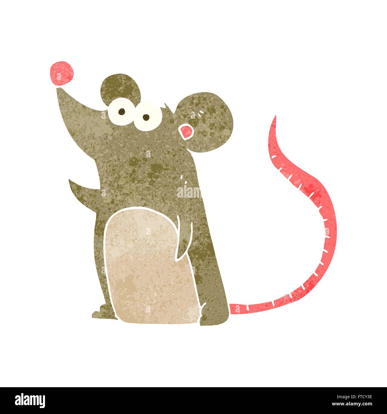 freehand retro cartoon mouse Stock Vector Image & Art - Alamy