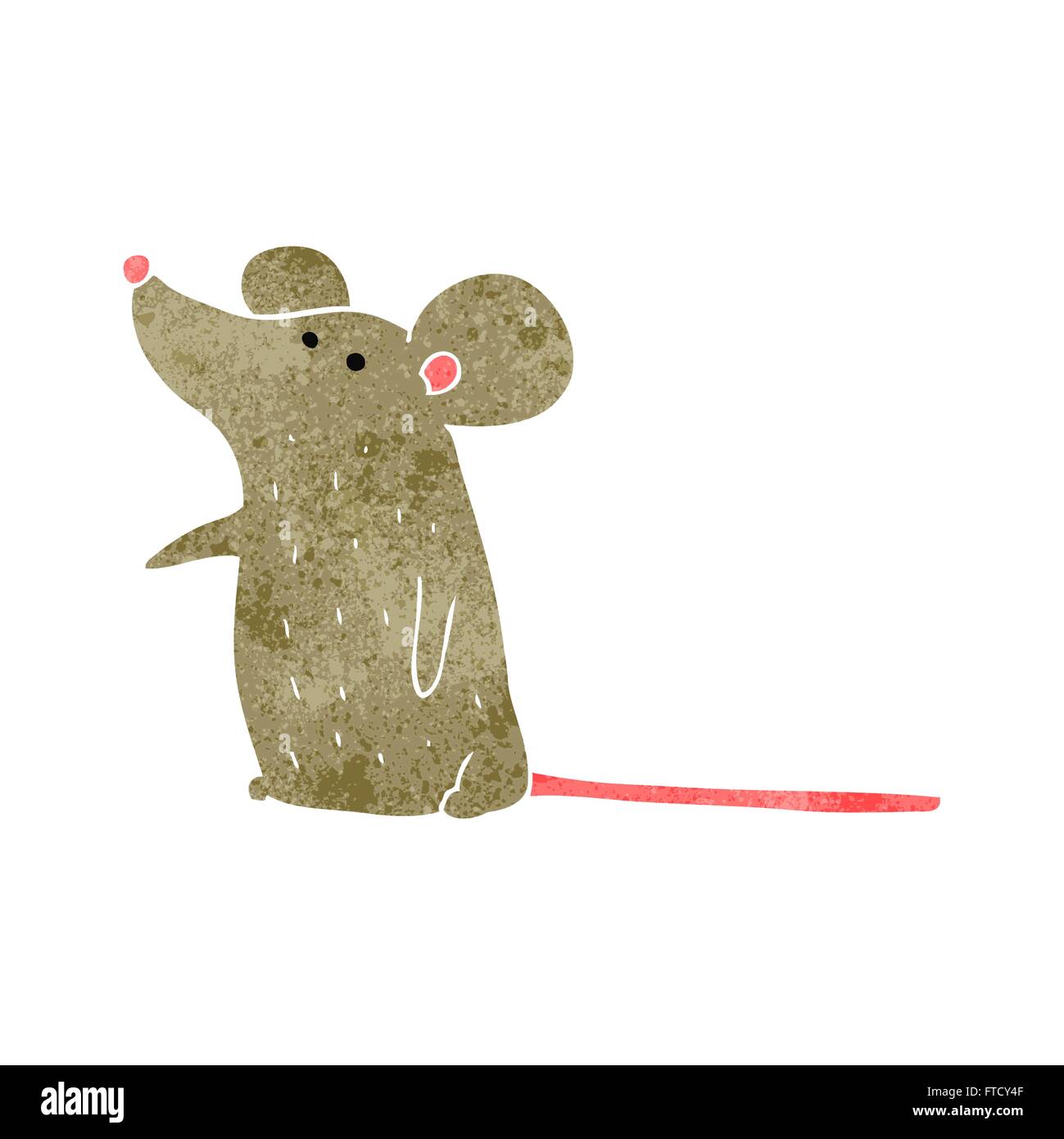 freehand retro cartoon mouse Stock Vector Image & Art - Alamy
