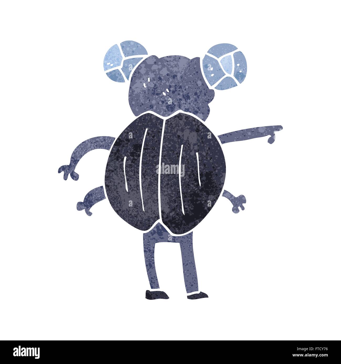 freehand retro cartoon pointing insect Stock Vector Image & Art - Alamy
