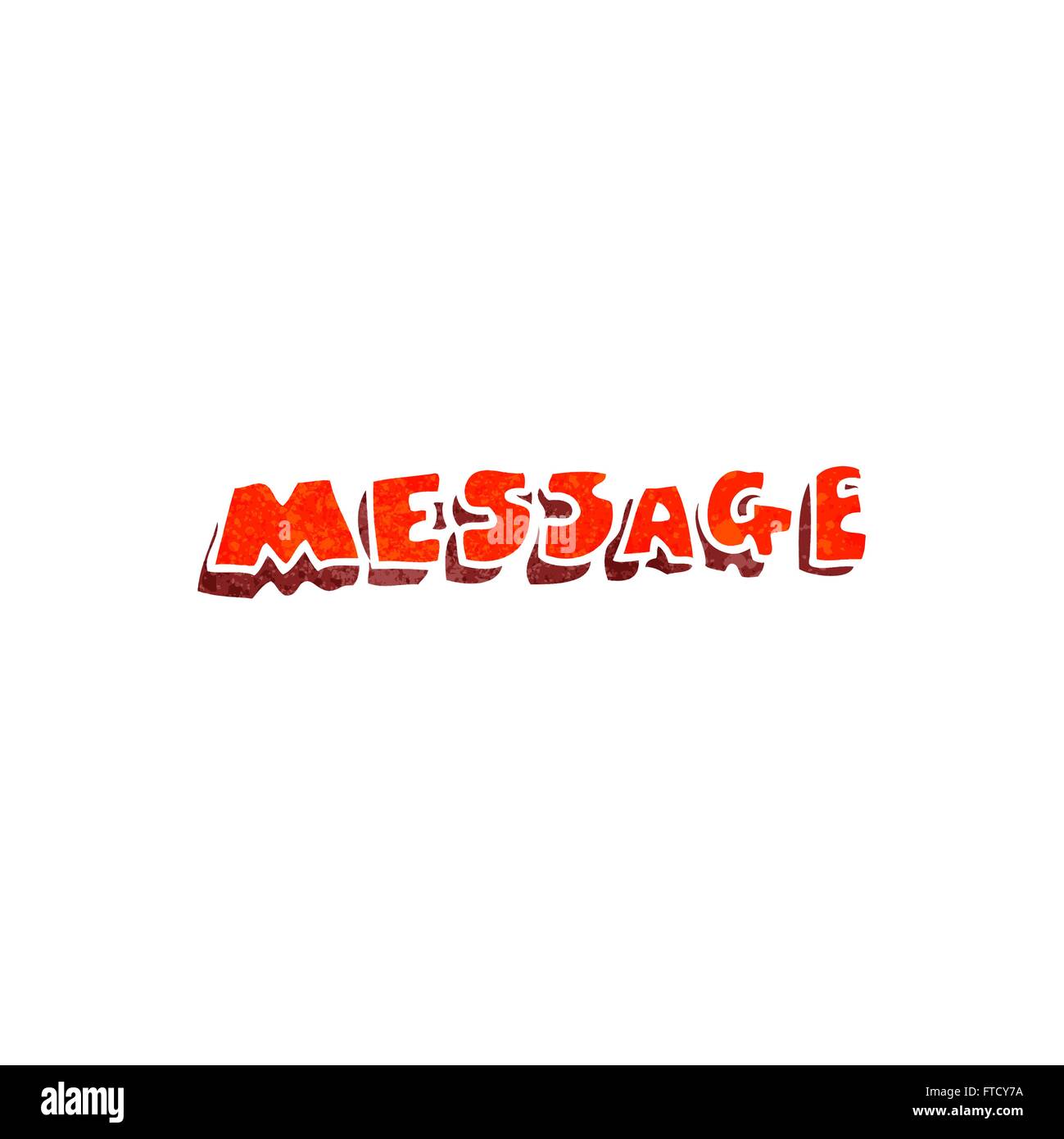 freehand retro cartoon message text Stock Vector Image & Art - Alamy