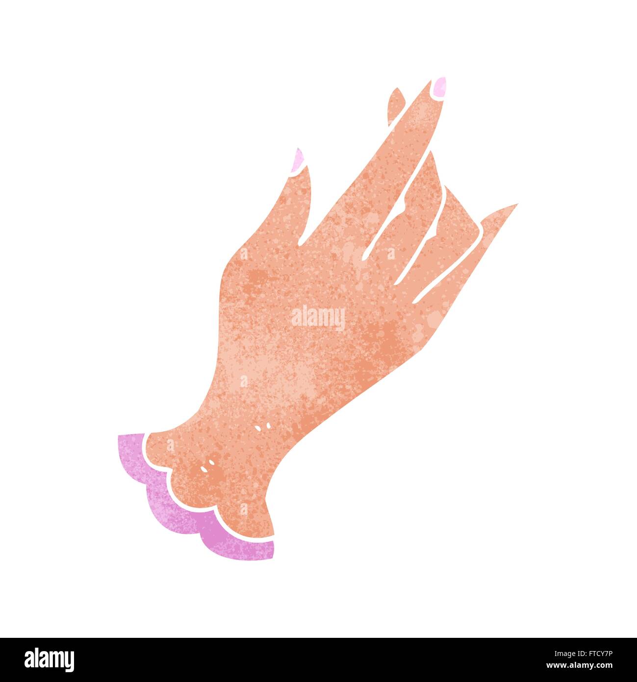 freehand retro cartoon hand Stock Vector Image & Art - Alamy