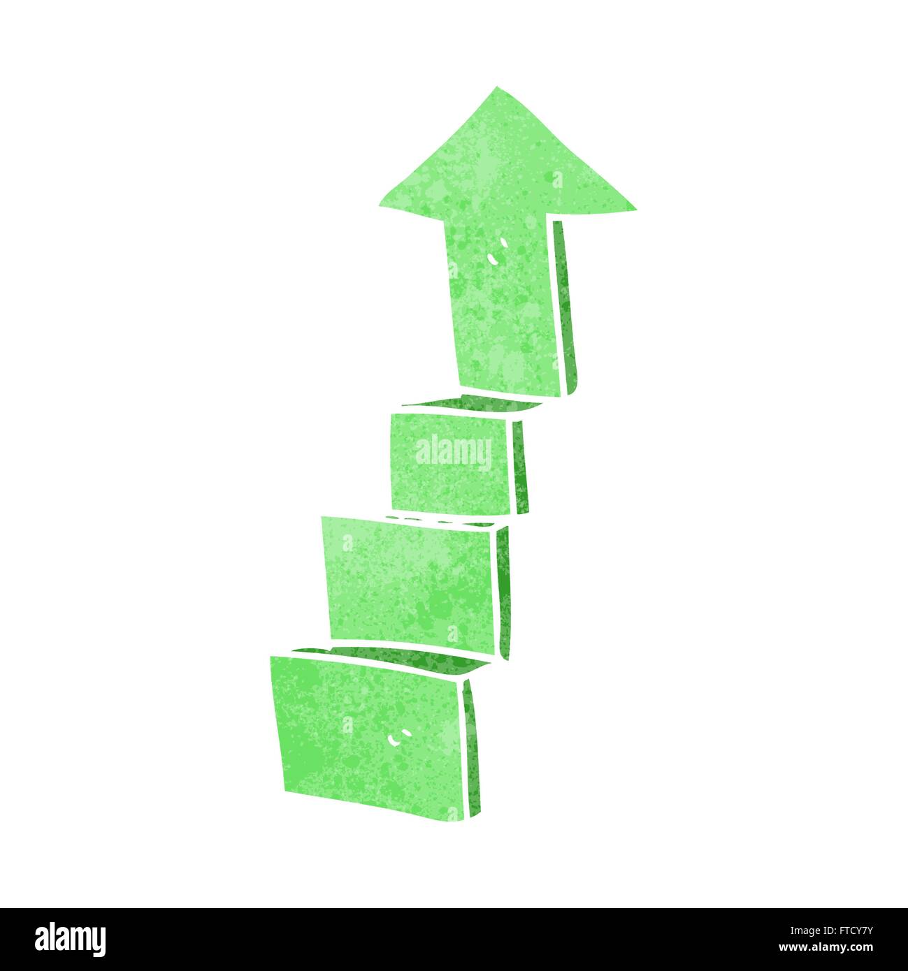 freehand retro cartoon stepping up arrow Stock Vector Image & Art - Alamy