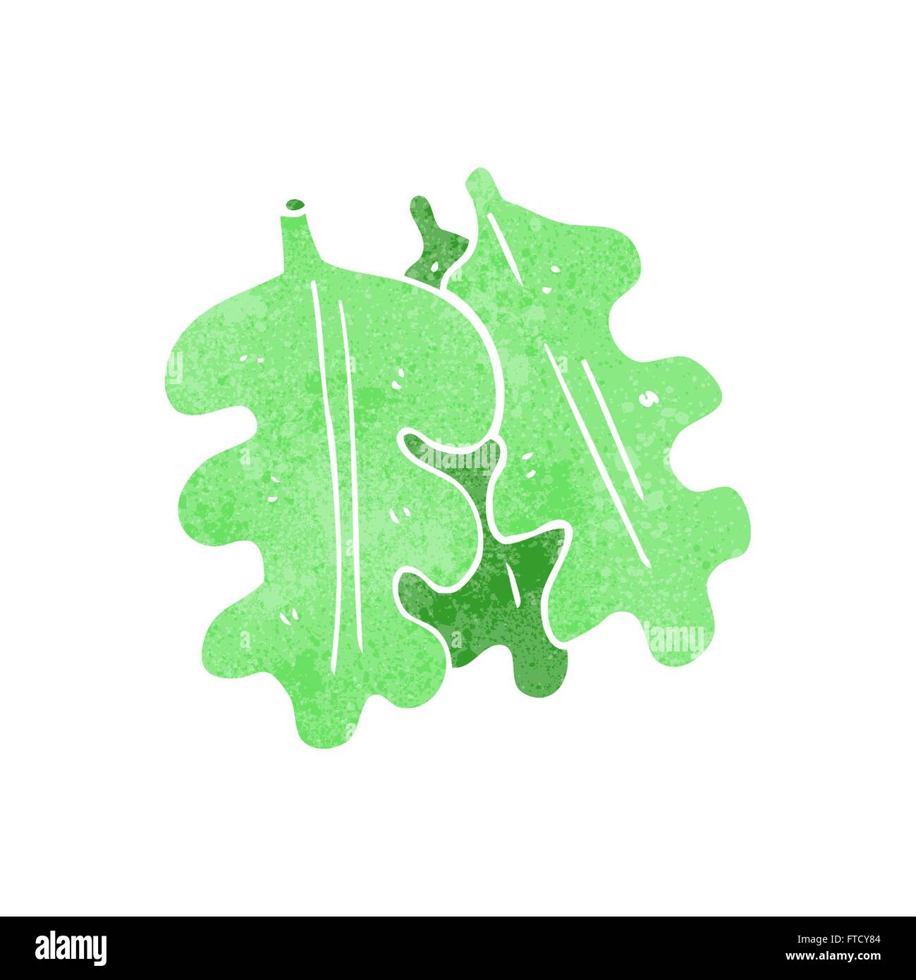freehand retro cartoon oak leaves Stock Vector Image & Art - Alamy