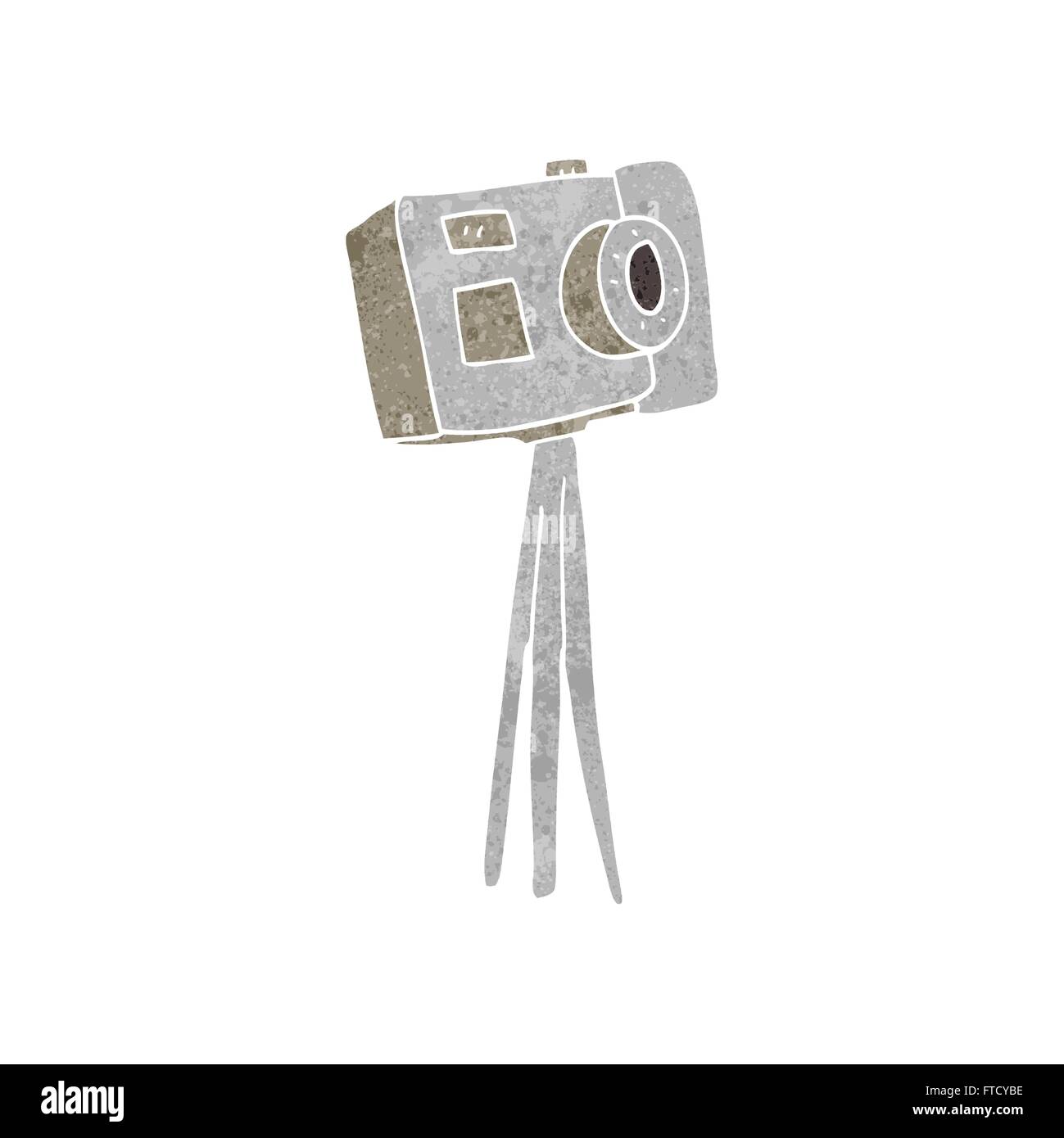 freehand retro cartoon camera on tripod Stock Vector Image & Art - Alamy