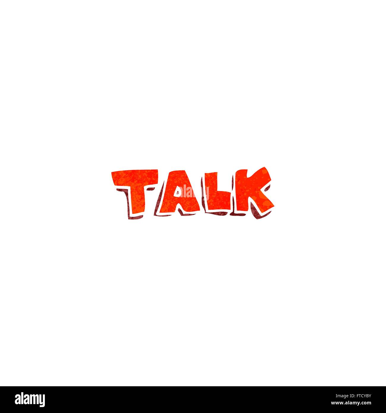 freehand retro cartoon talk symbol Stock Vector Image & Art - Alamy
