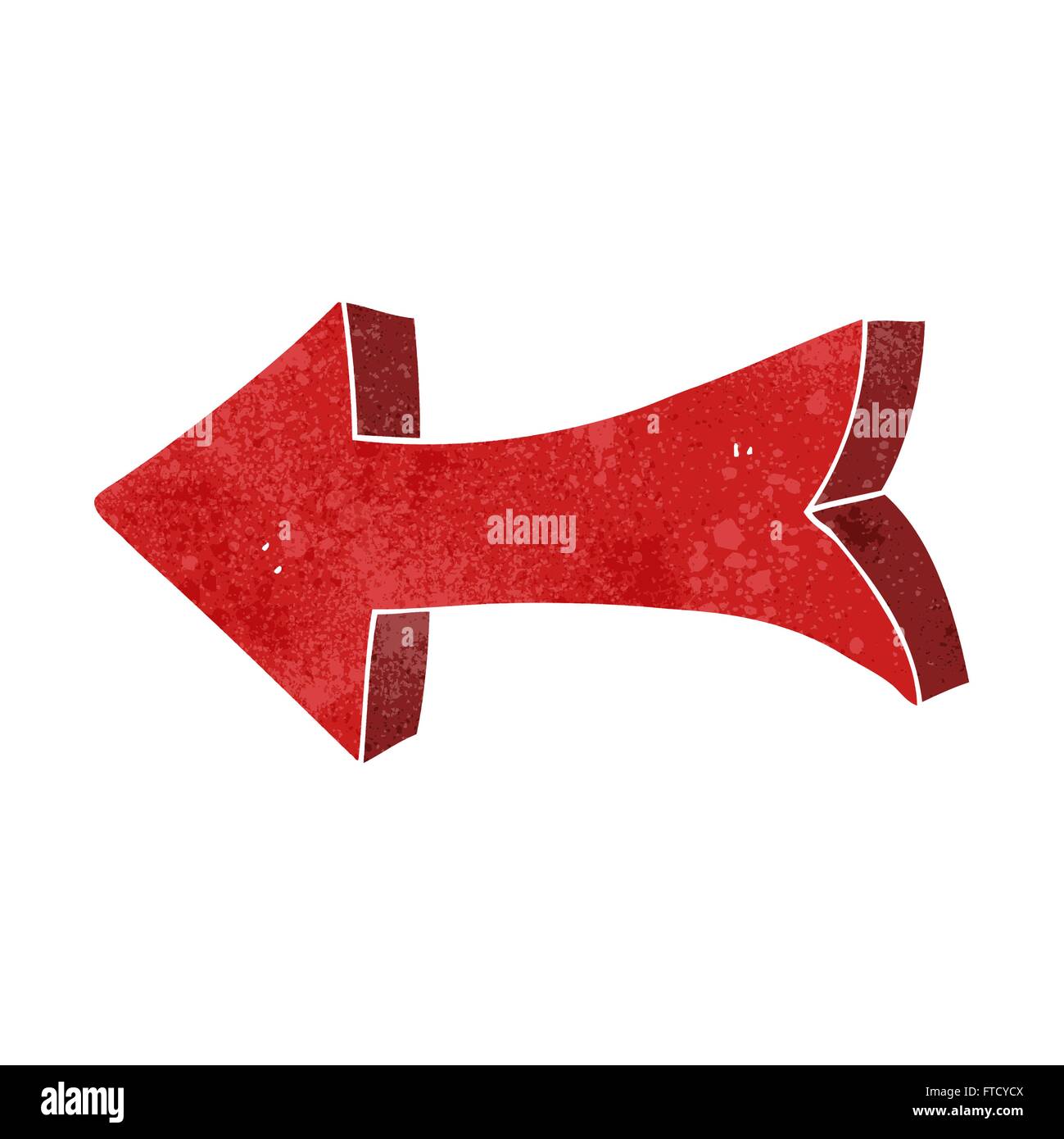 Freehand retro cartoon arrow pointing hi-res stock photography and ...