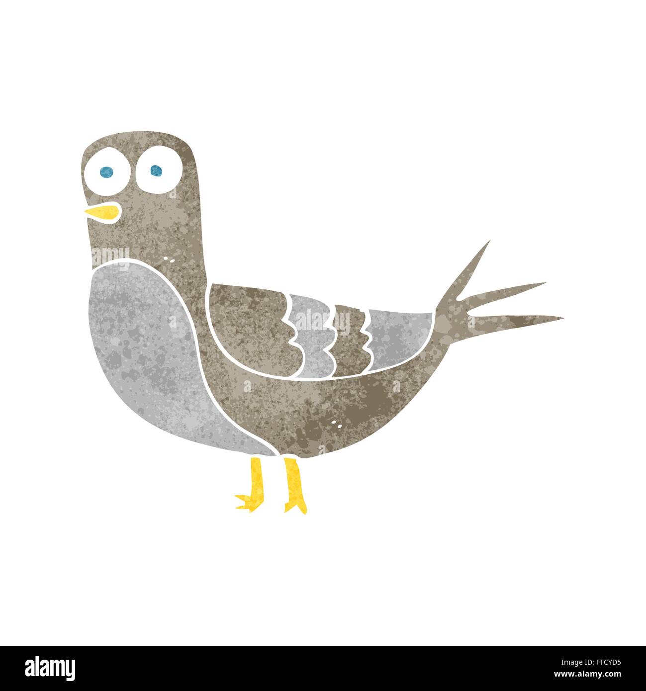 freehand retro cartoon pigeon Stock Vector Image & Art - Alamy