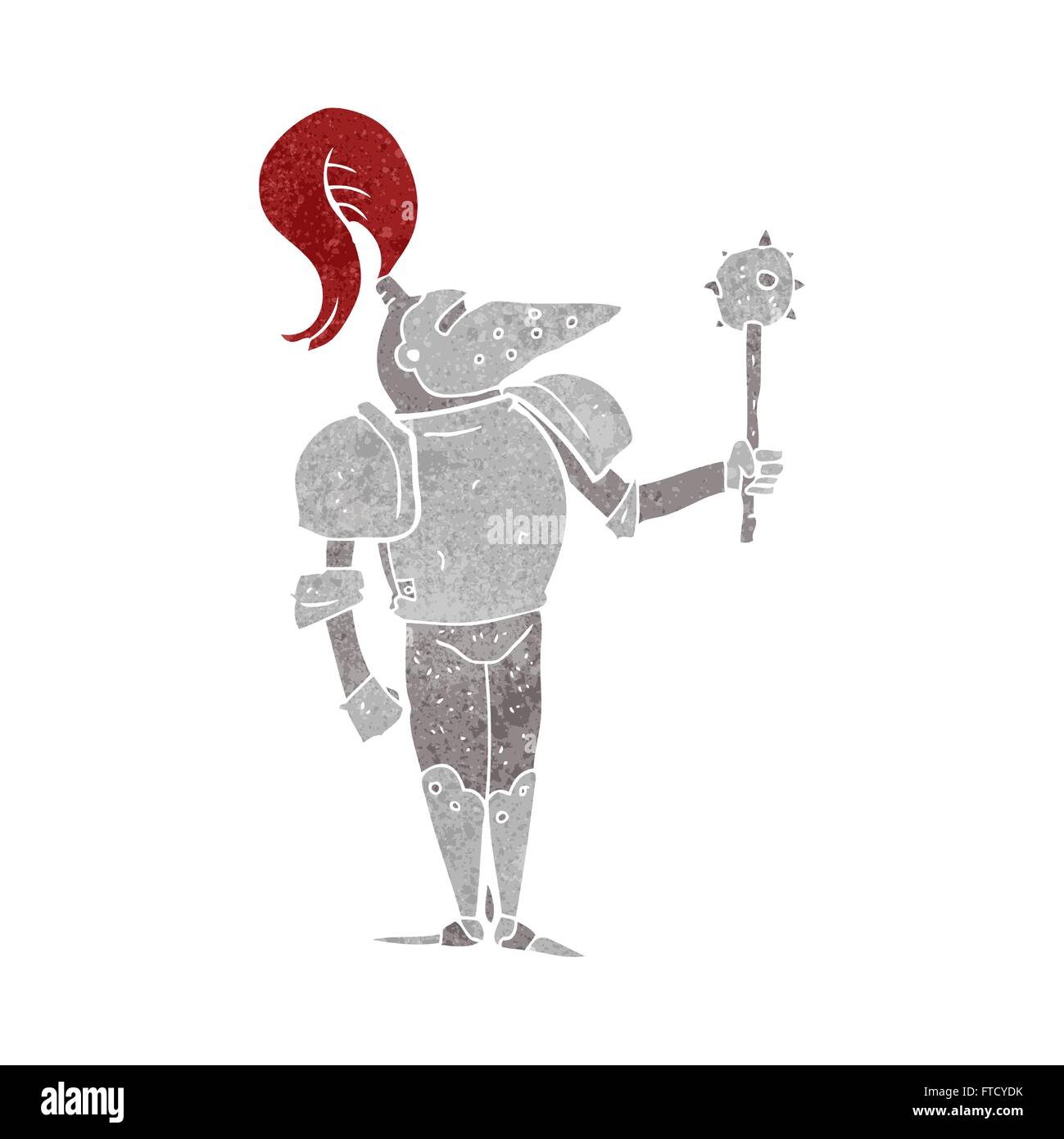 freehand retro cartoon medieval knight Stock Vector Image & Art - Alamy