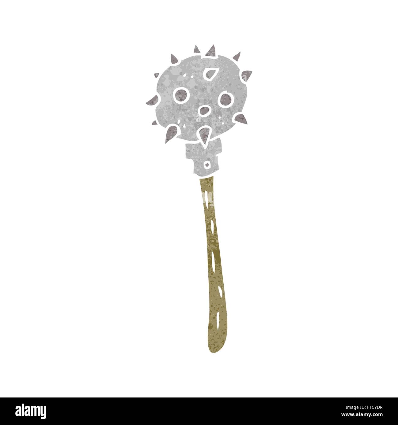 freehand retro cartoon medieval mace Stock Vector Image & Art - Alamy