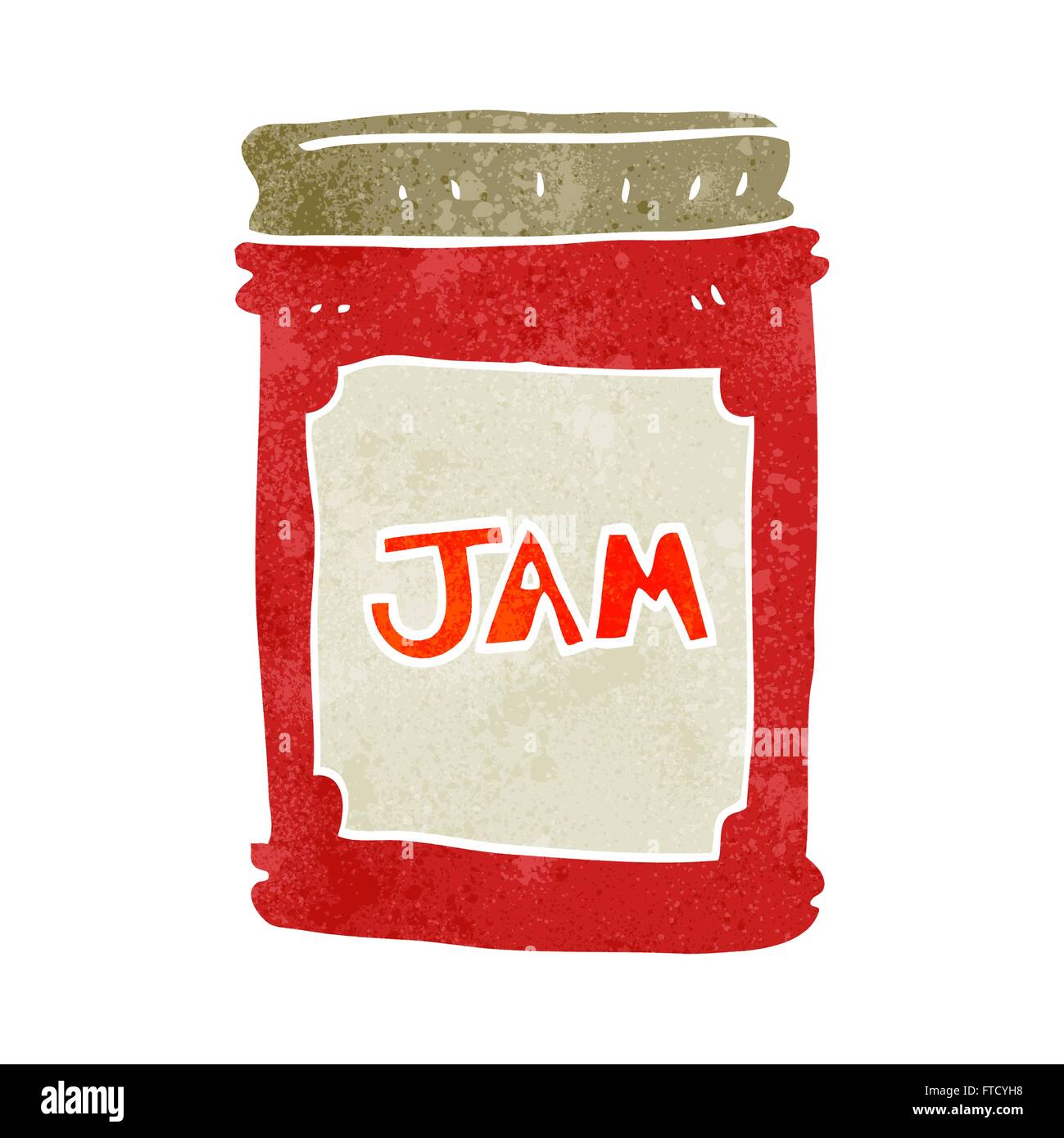freehand retro cartoon jam jar Stock Vector Image & Art - Alamy