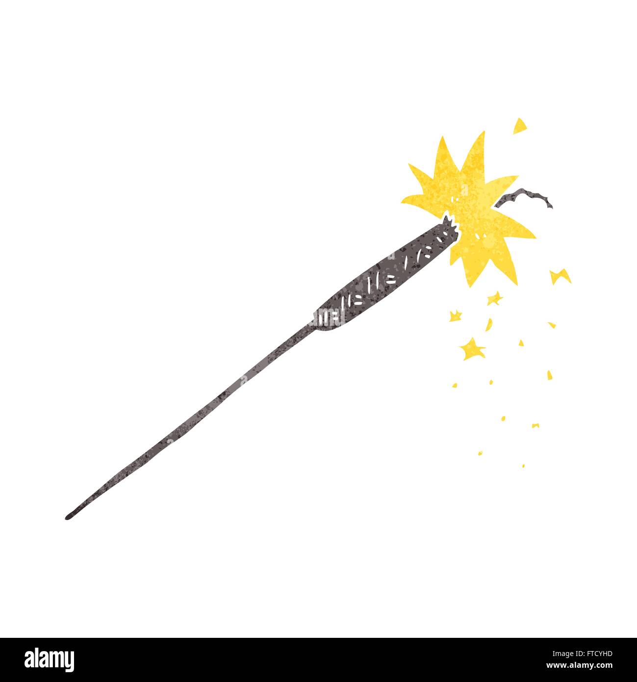 freehand retro cartoon sparkler Stock Vector Image & Art - Alamy