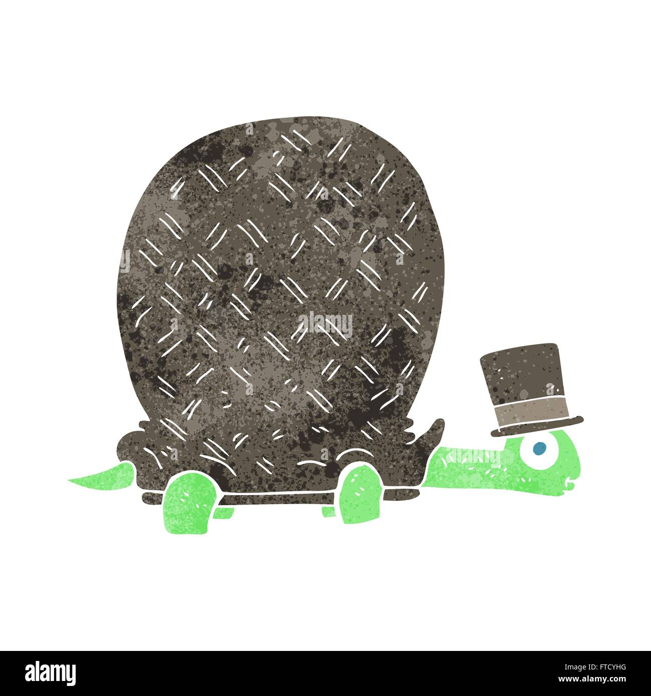 freehand retro cartoon tortoise Stock Vector Image & Art - Alamy