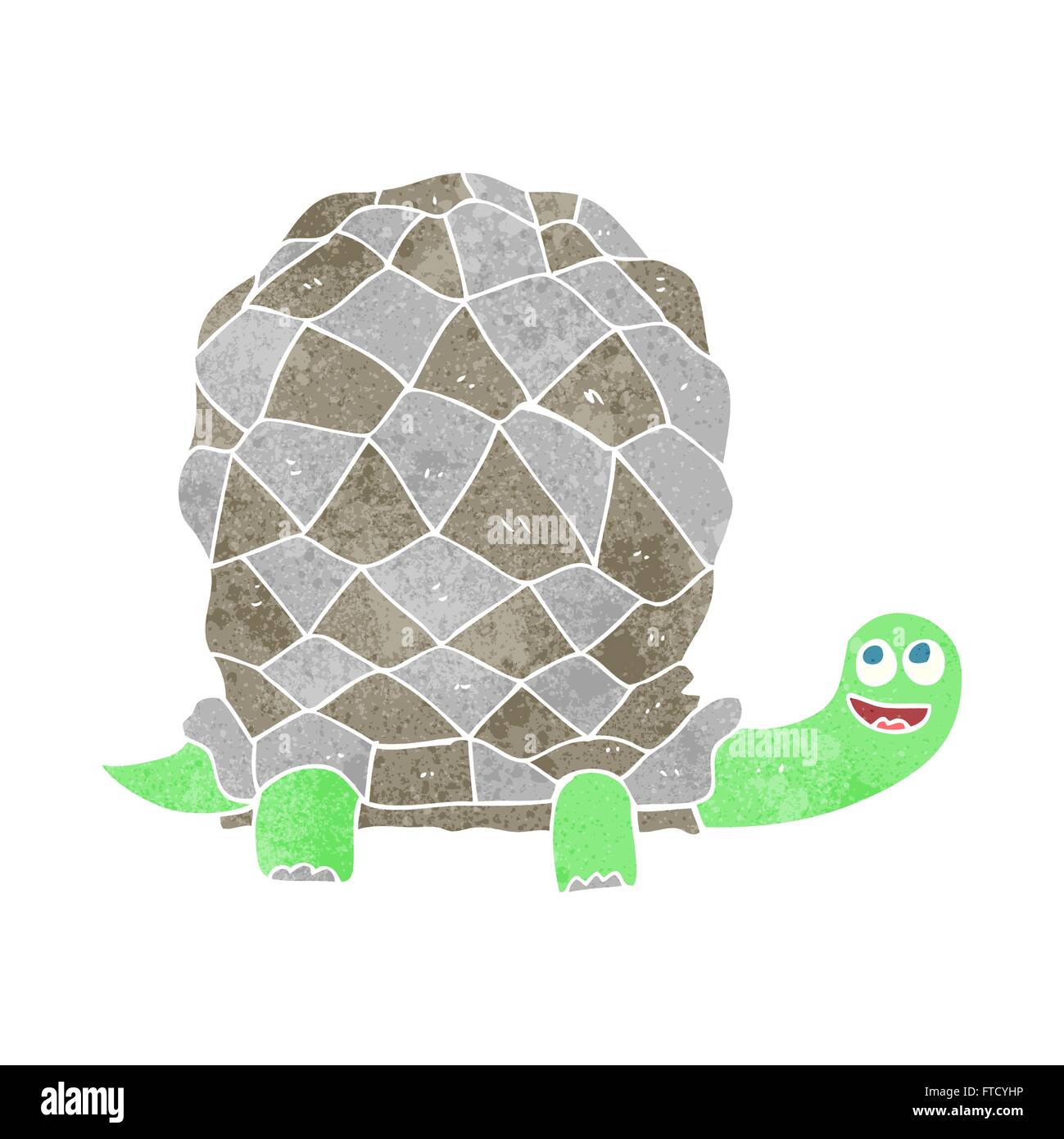freehand retro cartoon tortoise Stock Vector Image & Art - Alamy
