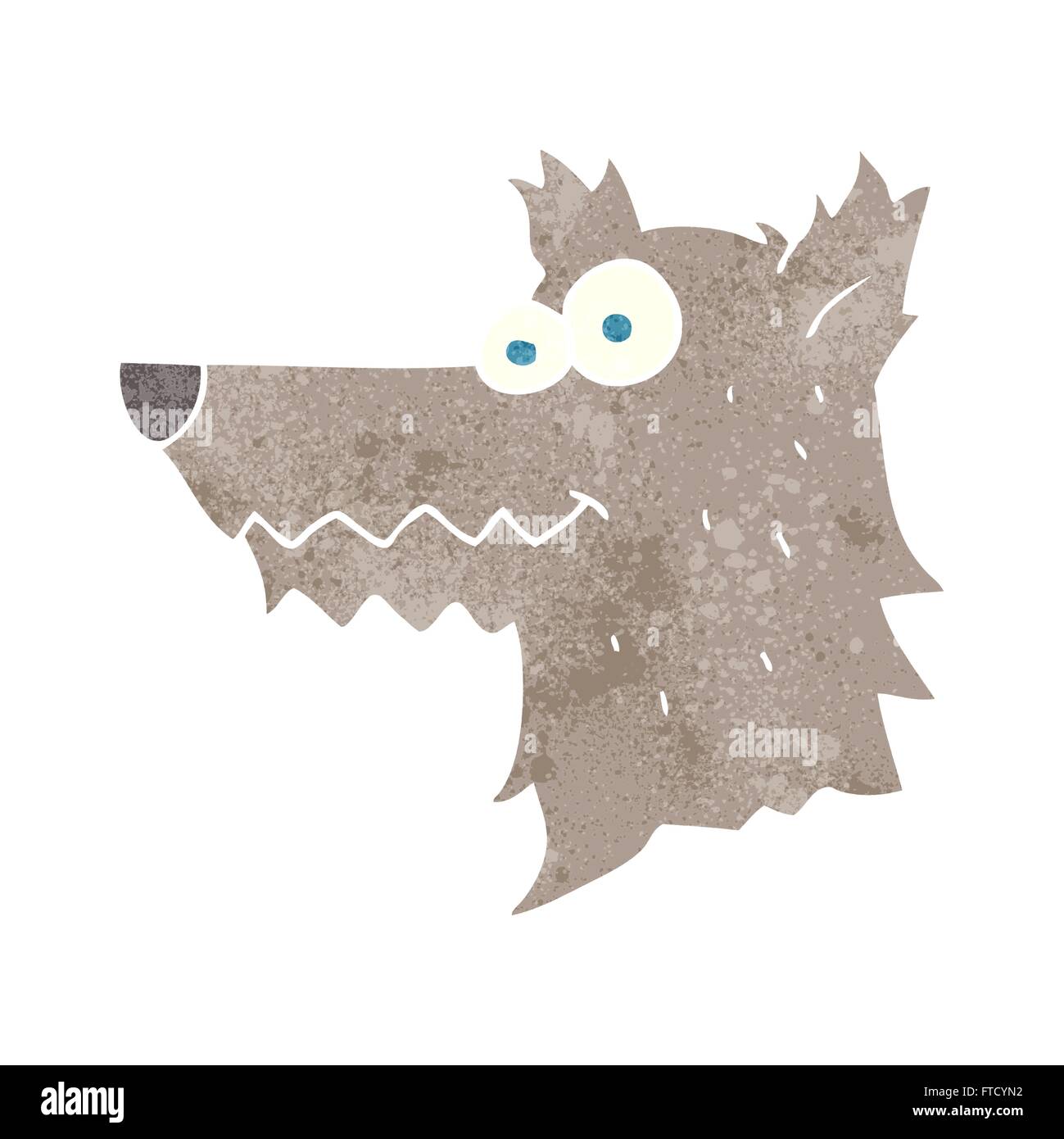 Freehand drawn cartoon wolf head Cut Out Stock Images & Pictures - Alamy