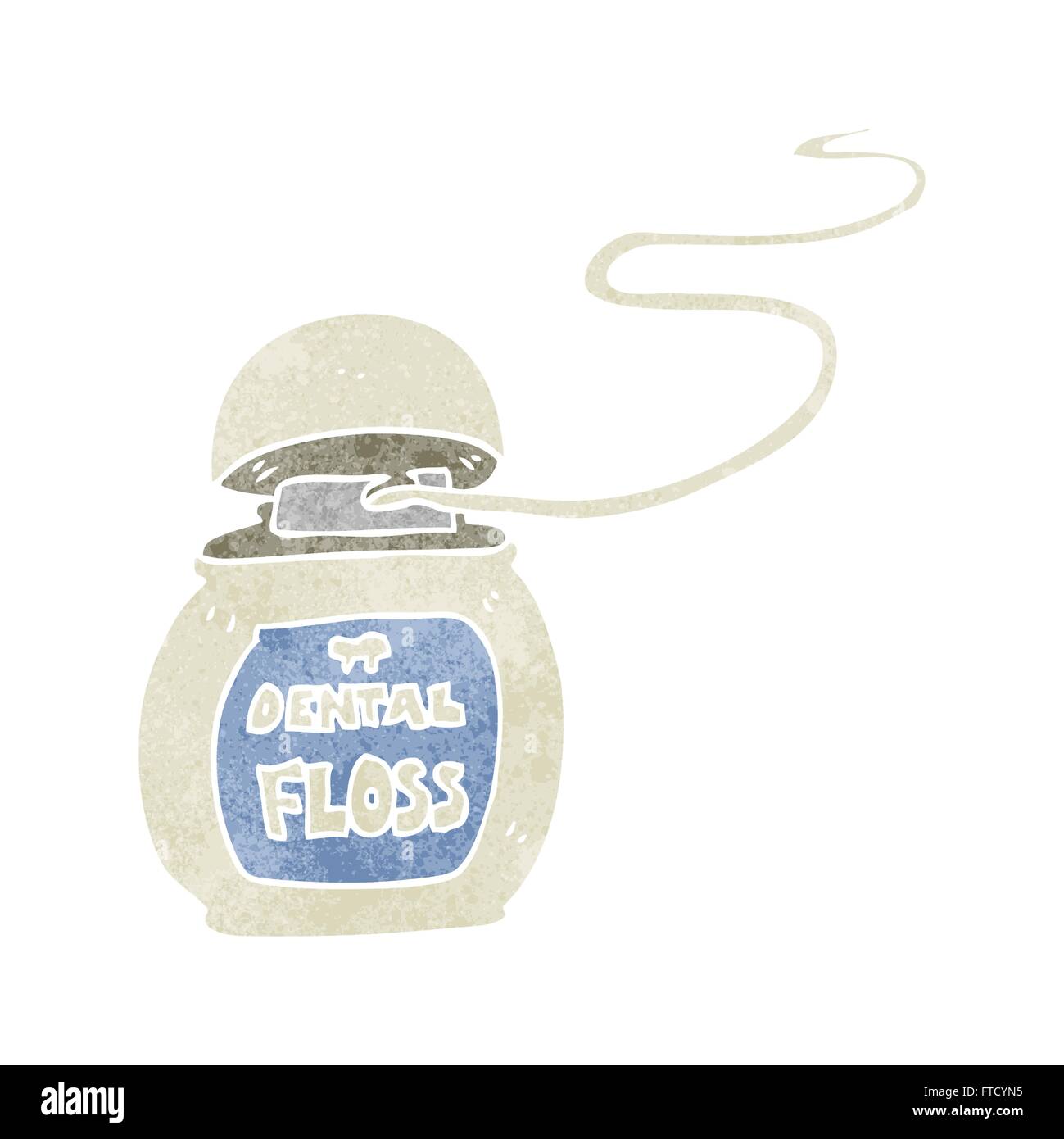 freehand retro cartoon dental floss Stock Vector Image & Art - Alamy