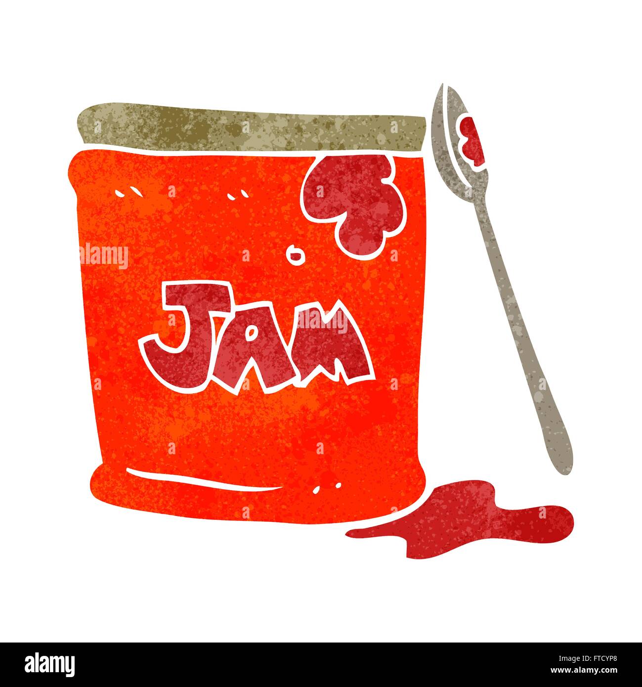 freehand retro cartoon jam jar Stock Vector Image & Art - Alamy