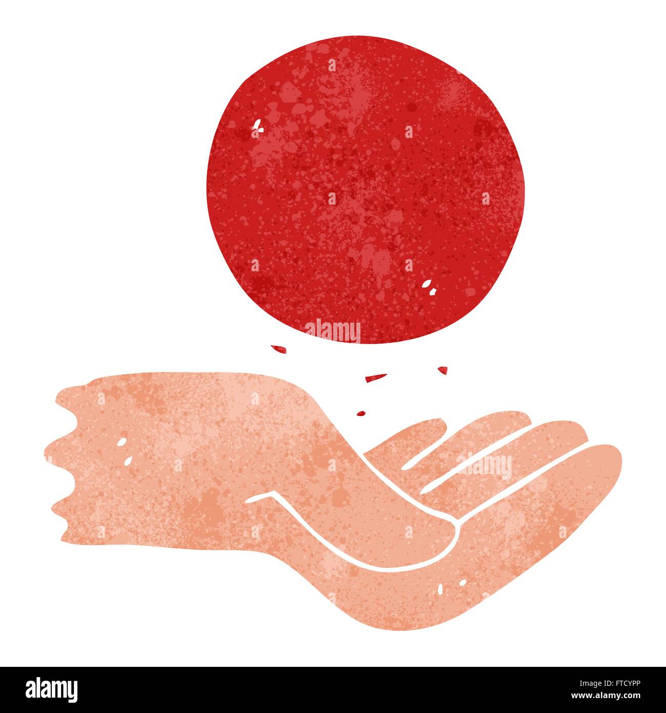 freehand retro cartoon hand throwing ball Stock Vector Image & Art - Alamy