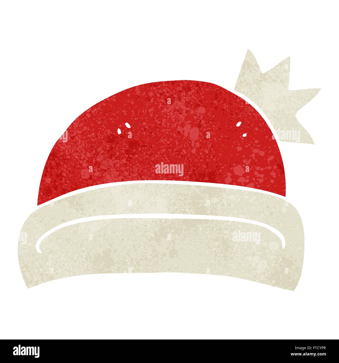 freehand retro cartoon christmas hat Stock Vector Image & Art - Alamy