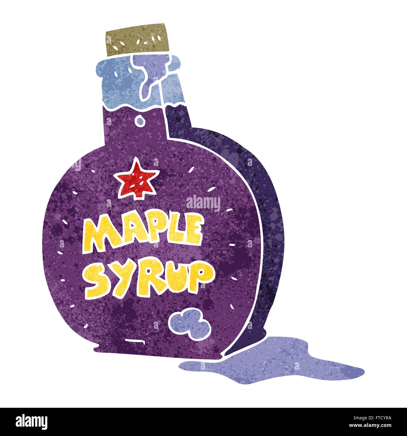 freehand retro cartoon maple syrup bottle Stock Vector Image & Art - Alamy