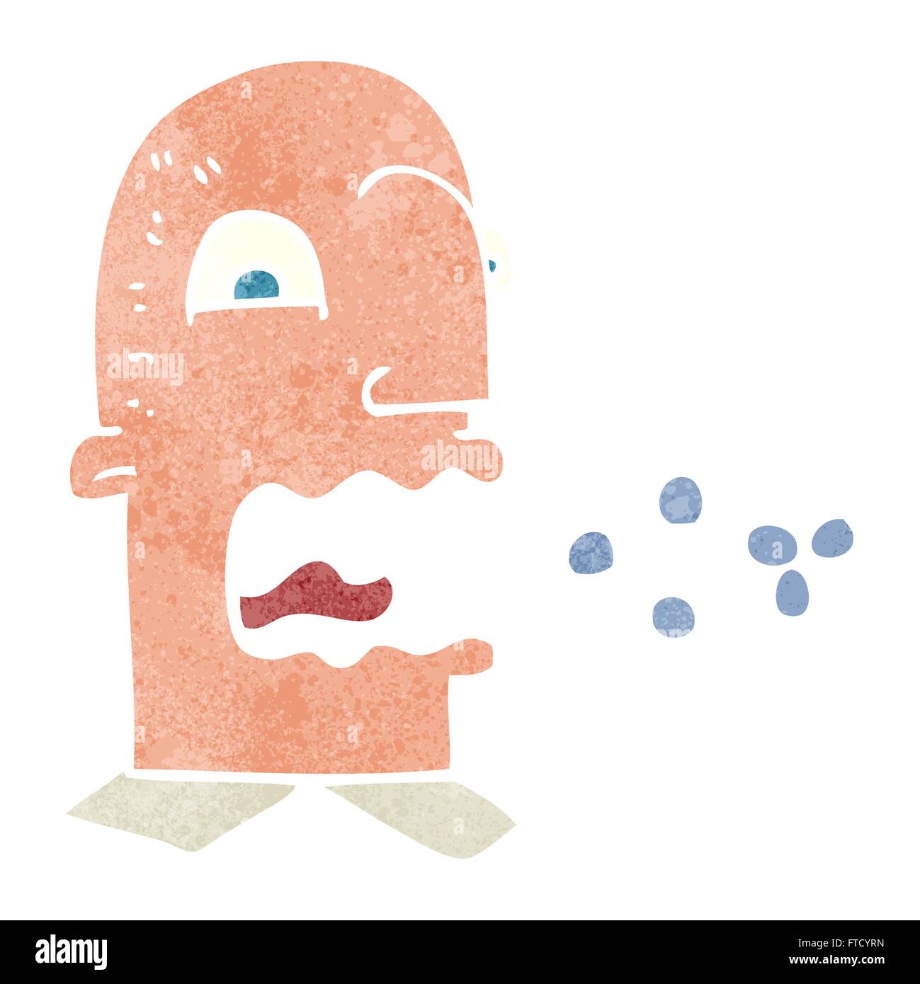 freehand retro cartoon burping man Stock Vector Image & Art - Alamy